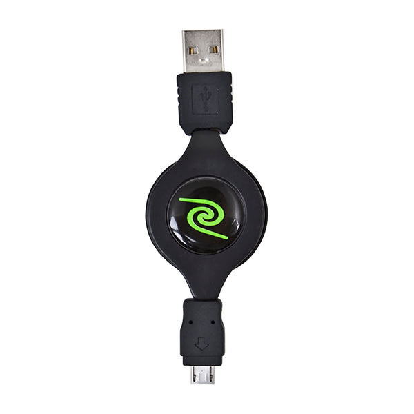 Micro USB Charging Cord | Retractable Micro USB Cable | Black – ReTrak